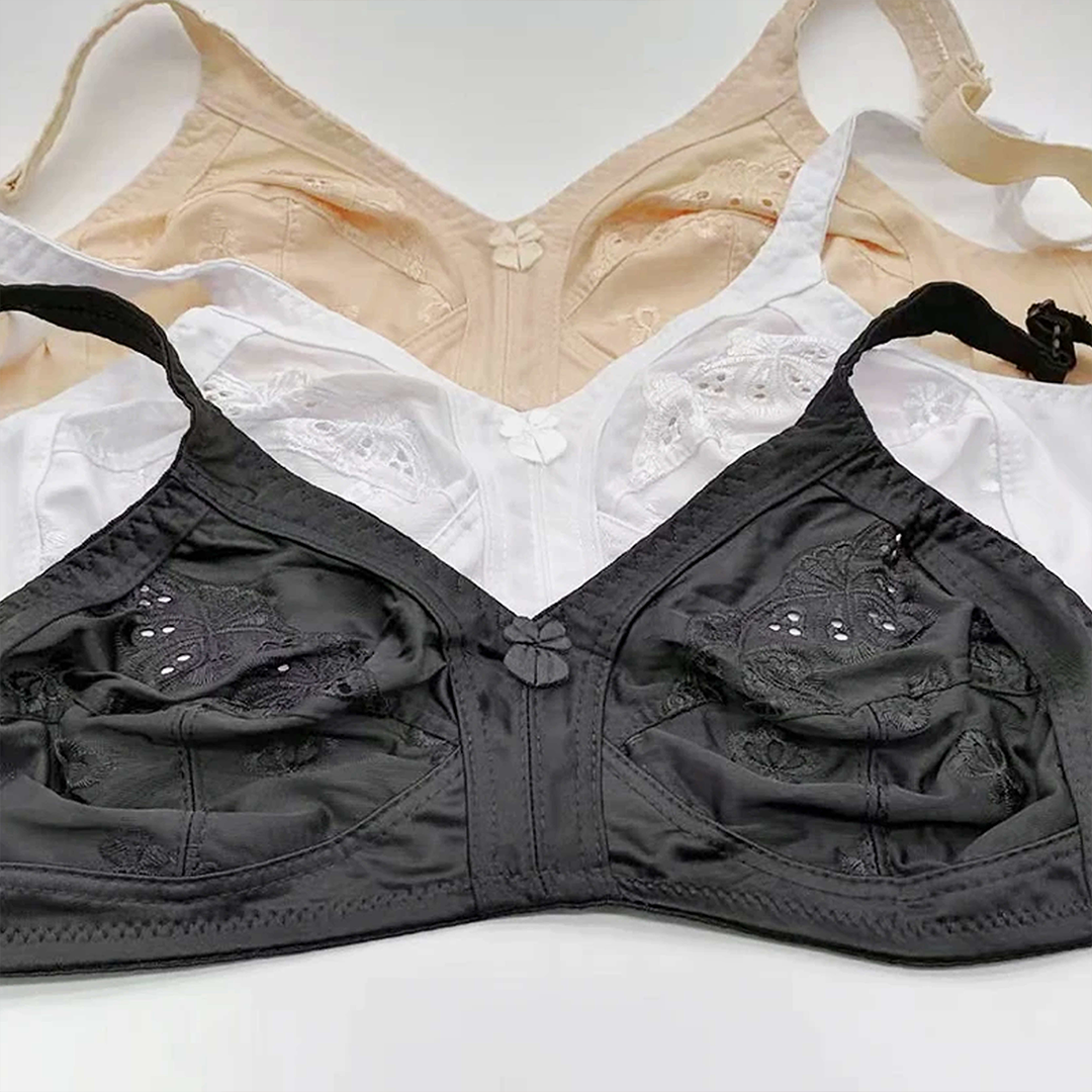 Seamless Chikan Cotton Pattern Bra– DressionStore