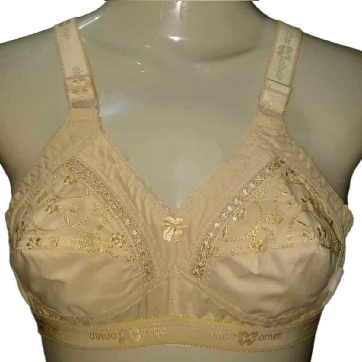 Soft Cotton Embroided Bra For Women With Support Belt– DressionStore