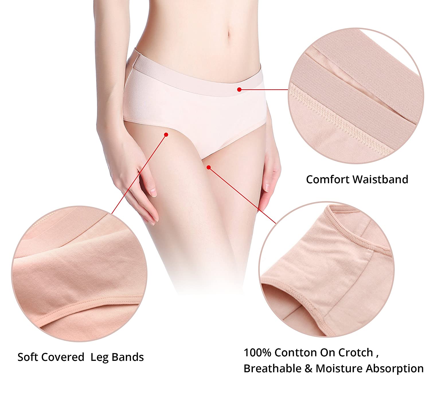 Pack of 3 Cotton Basic Panties– DressionStore